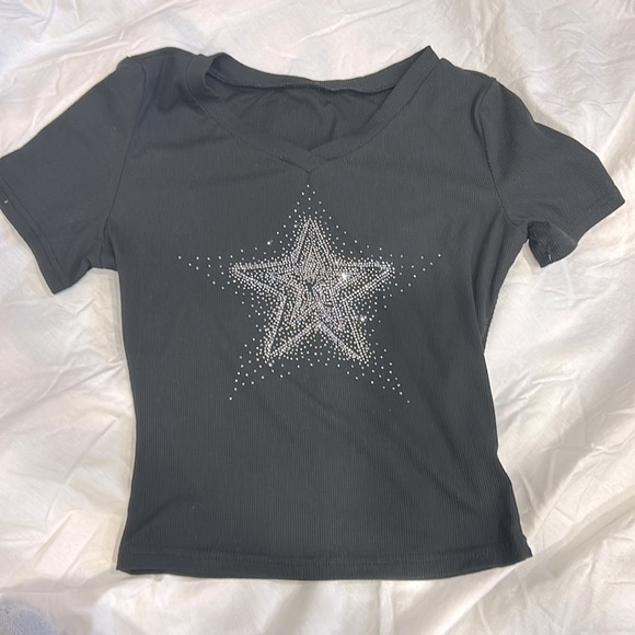 SHEIN | Tops | Y2k Bedazzled Star Top | Poshmark